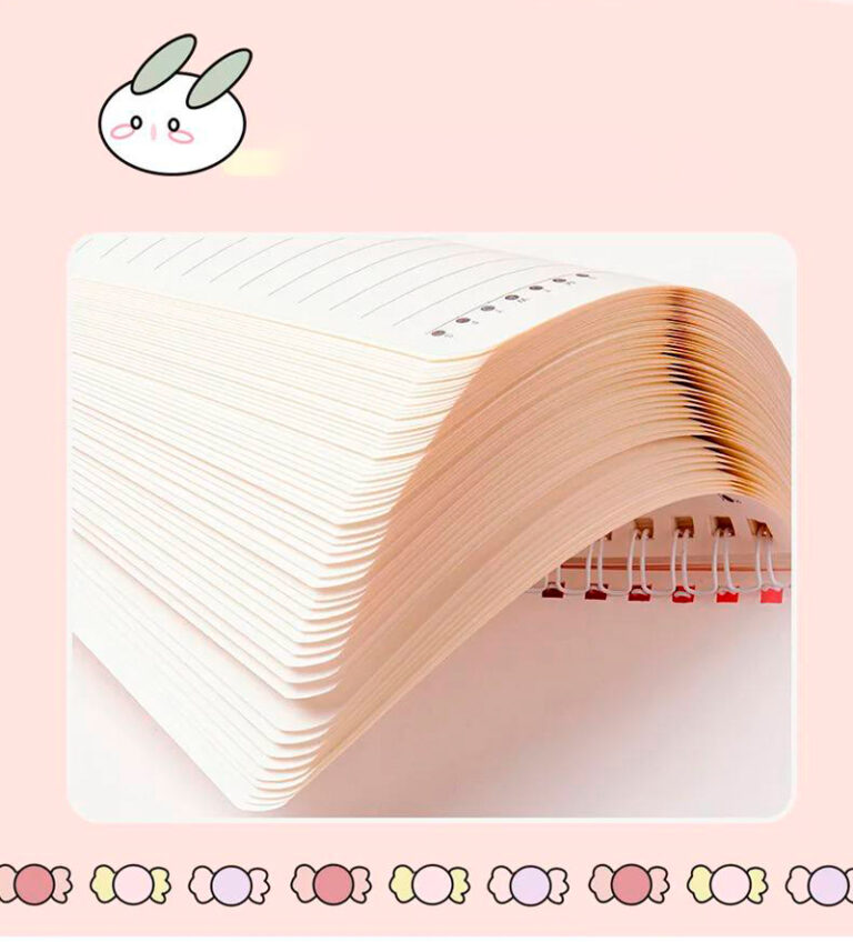 Libreta argollada A5 diseño conejo con cuadros - Eletech