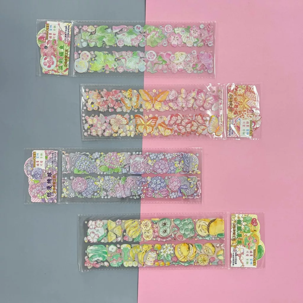 Lamina Stickers Variados kawaii 100 cm 4 Modelos | Eletech